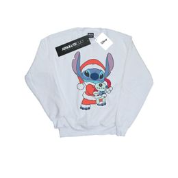 Disney Herren Lilo und Stitch Stitch Weihnachten Sweatshirt (wei&szlig;)