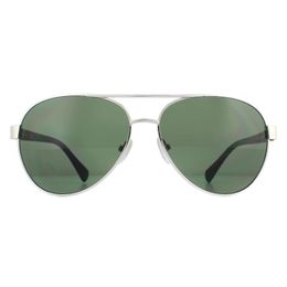 Calvin Klein Aviator Herren Silber Gr&uuml;n Sonnenbrille