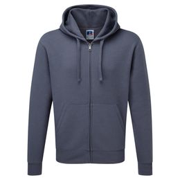Russel Athletic Russell Mens Authentic Full Zip Hooded Sweatshirt / Hoodie (Convoy Grau)