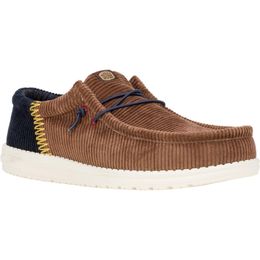 HEYDUDE Wally Funk Corduroy Textil Herren Espresso/Blue Jean Bootsschuhe