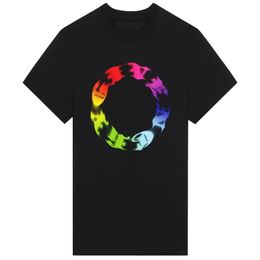 ubergroses schwarzes T-Shirt mit Circle-Logo von Givenchy
