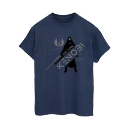 Star Wars - T-shirt OBI-WAN KENOBI JEDI KNIGHT - Femme (Bleu marine)