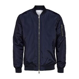 Archive Bomber Jacket von Selected in der farbe Blau und in gr&ouml;&szlig;e L.