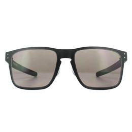 Oakley Rechteckige Unisex Matt Schwarz Prizm Grau Sonnenbrille