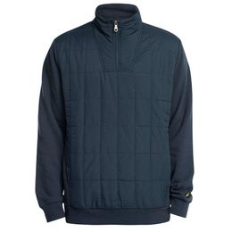 Lyle & Scott Lyle & Scott Hybrid Quilted Navy Blue Half-Zip Sweatshirt