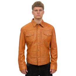 Herren Retro-Lederhemd-Jeansjacke-Peking