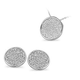 Orphelia Damen 925 Sterling Silber Set: Kettenanh&auml;nger + Ohrringe - Silber SET-5086