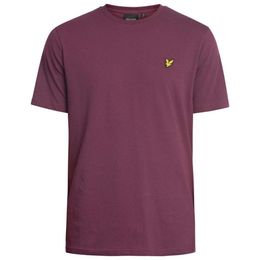 Lyle & Scott Dunkelviolettes T-Shirt mit Lyle & Scott-Markenlogo auf der Brust