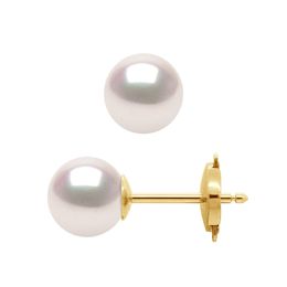 DIADEMA - Ohrringe - Gelbgold und japanische Akoya-Zuchtperle - Wei&szlig;