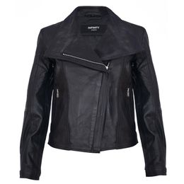 Klassische Damen-Bikerjacke aus Leder mit Schalkragen &ndash; Morpeth