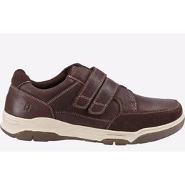 Hush Puppies Fabian Double Strap Leder Herren Braune Slipper