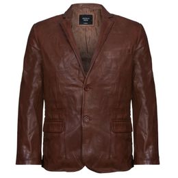 Jacke Lederblazer Weicher italienischer, taillierter Mantel