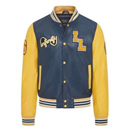 Baseball-Bomberjacke aus Leder f�r Herren im Letterman-Stil - Ashwood