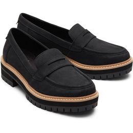 Toms Shoes TOMS Cara Leder Damen Schwarz Loafers