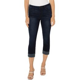 Charlie Crop Skinny Wide Rolled Cuff Destiny Dark Jeans