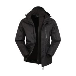 Mountain Warehouse - "Bracken Extreme" Jacke, wasserfest 3 in 1 f&uuml;r Herren (Schwarz)