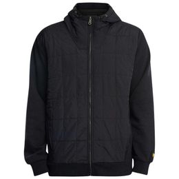 Lyle & Scott Lyle & Scott Hybrid Quilted Schwarzer Kapuzenpullover mit Rei&szlig;verschluss