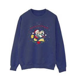 Disney - "Mickey Mouse Mickey Minnie Christmas" Sweatshirt f&uuml;r Herren (Marineblau)