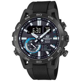 Casio Edifice Herren schwarze Uhr ECB-40PB-1AEF