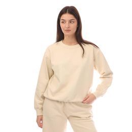 Off-White Off White Diagonal Regular Rundhals-Sweatshirt f&uuml;r Damen in Beige