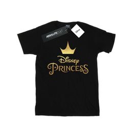 Disney - "Princess Crown Logo" T-Shirt f&uuml;r M&auml;dchen (Schwarz)