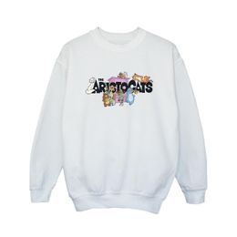Disney - "The Aristocats Music Logo" Sweatshirt f&uuml;r M&auml;dchen (Wei&szlig;)