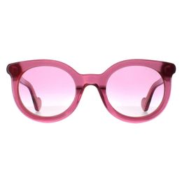 Moncler ML0015 75Z gl&Atilde;&curren;nzend transparent fuxia rosa Farbverlauf Sonnenbrille