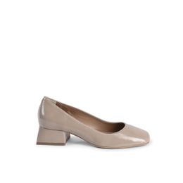 V Italia Damen Ballerina mit Absatz Sofia Naplack Cappuccino