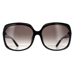 Salvatore Ferragamo Rectangle Damen Schwarz Grau Gradient Sonnenbrille