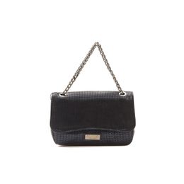 Pompei Donatella Damen Blau Leder Umh&auml;ngetasche
