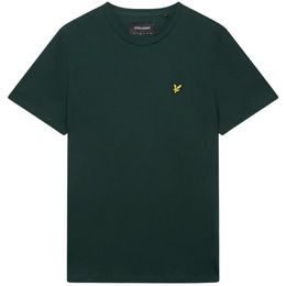 Lyle & Scott Dunkelgr&uuml;nes T-Shirt mit Lyle & Scott-Logo auf der Brust