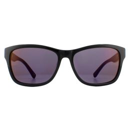 Lacoste Rectangle Unisex Schwarz Blau Lila Sonnenbrille