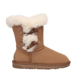 EVER AU Frauen Storch Horn Toggle Knopf kurze Stiefel