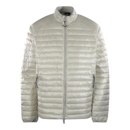 Belstaff Airframe Moonbeam Wei&szlig;e gl&auml;nzende Daunenjacke