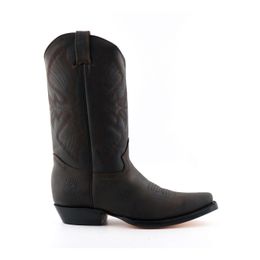 Braune Cowboy-Lederstiefel f&uuml;r Herren von Grinders &ndash; Louisiana