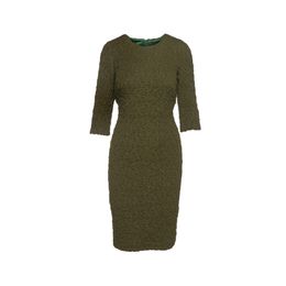 Khaki Jacquard-Kleid von Conquista Fashion