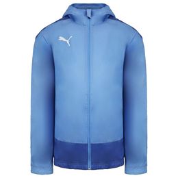 Puma -Tor Langarm Langarm Zipup Hellblau Herren mit Kapuze -Training Regenjacke 656559 18