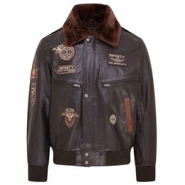 Herren-Bomberjacke der US Air Force aus braunem Leder &ndash; Lieksa