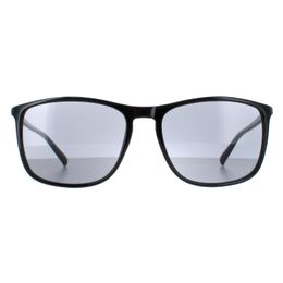 Calvin Klein Rectangle Mens Shiny Schwarz Solid Smoke Grau CK20524S