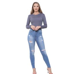 Damen Skinny Stretch Denim Jeans| Enzo Designer Damenbekleidung