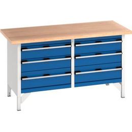 Bott cubio Kastenwerkbank mit 6 Schubladen