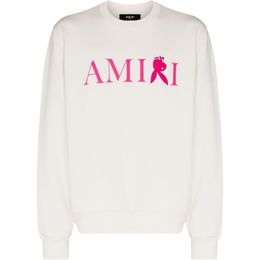 Amiri Reverse Bunny Logo Wei&szlig;es Sweatshirt