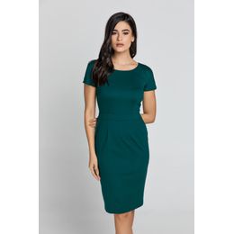 Smaragdfarbenes Kleid mit langen &Auml;rmeln Conquista Fashion