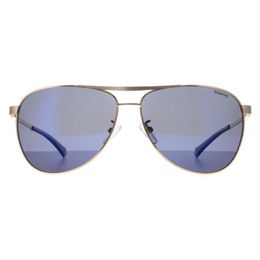 Polaroid Aviator Herren Gold Blau Spiegel Polarisiert PLD 2160/G/S/X
