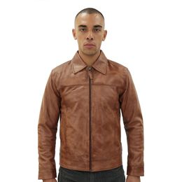 Herren Leder Harrington Jacke-Shanghai