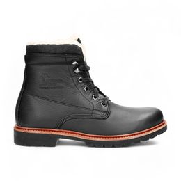 Schwarze P03 Aviator-Kampfstiefel aus Leder f&uuml;r Herren von Panama Jack