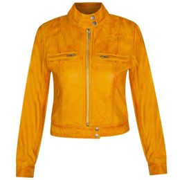 Schlichte Damen-Motorrad-Bikerjacke aus Leder &ndash; Braga