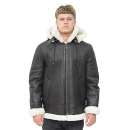 B3-Fliegerjacke aus Schafsleder mit Kapuze f&uuml;r Herren &ndash; Columbus
