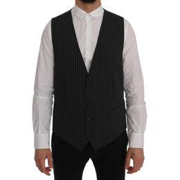 Dolce & Gabbana Dolce & Gabbana Graue Stretch-Weste aus Wolle