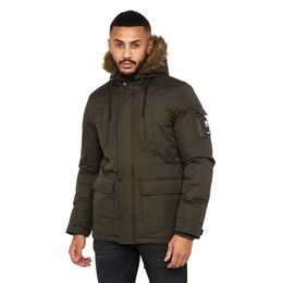 CrossHatch - "Parkmoore" Parka f&uuml;r Herren (Dunkel-Olive)